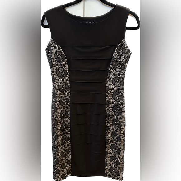Enfocus Studio | Dresses | Enfocus Studio Pencil Dress Black Lace Like ...